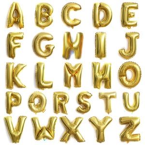 Independent | Party Supplies | Gold Foil Alphabet Letters Party Decor 3 ...